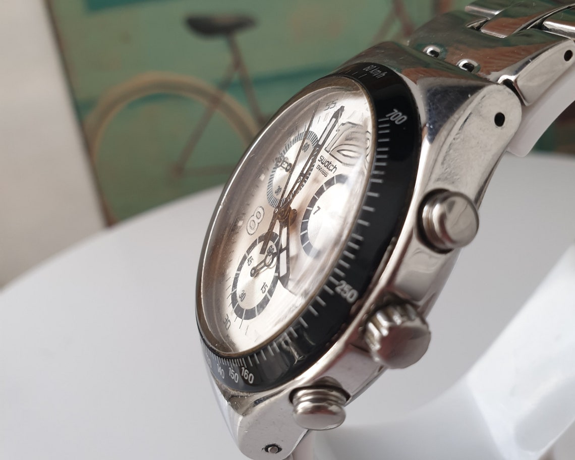 Swatch Irony Chronograph ' Get in the Game' YCS450 Watch Vintage 2003 - Etsy