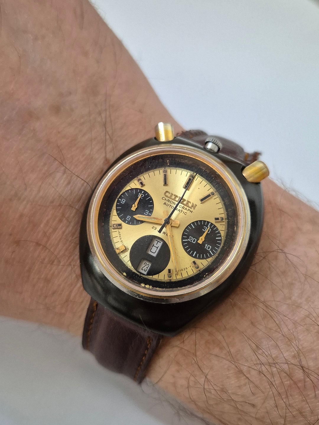 Great CITIZEN Bullhead Challenge Timer Flyback Chonograph Automatic ...