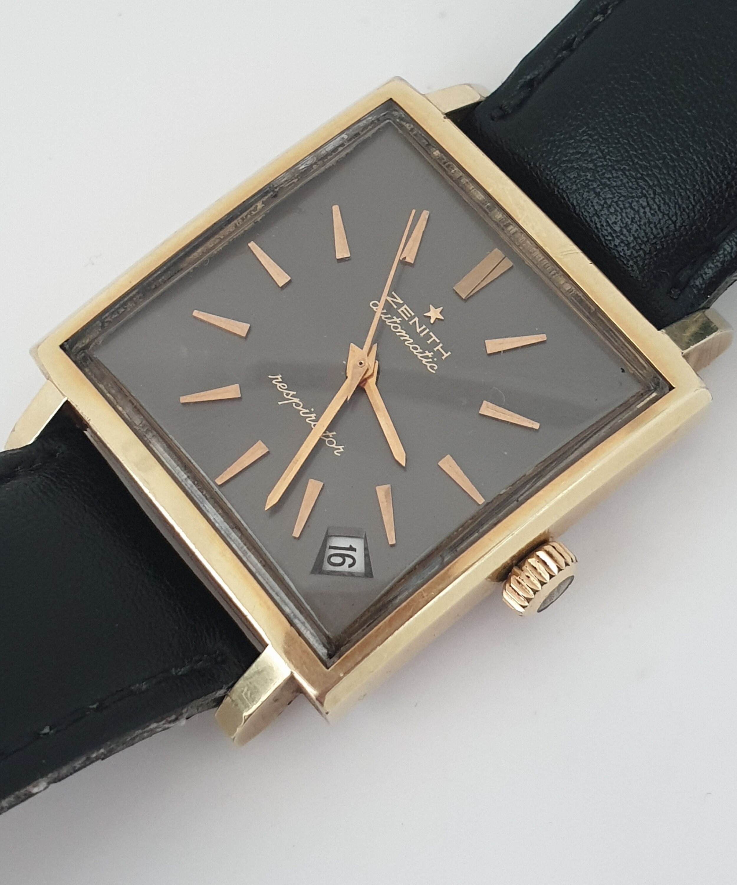 Rare Zenith Automatic Respirator Kennedy Vintage 1960's Tank Wristwatch ...