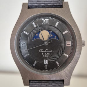 Vintage Osco Titan Moonphase Quartz Watch, German Minimalist Dress ...