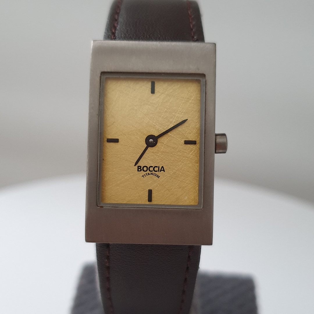 Great Boccia Titanium Women Quartz Watch With Leather Strap, Minimalist ...