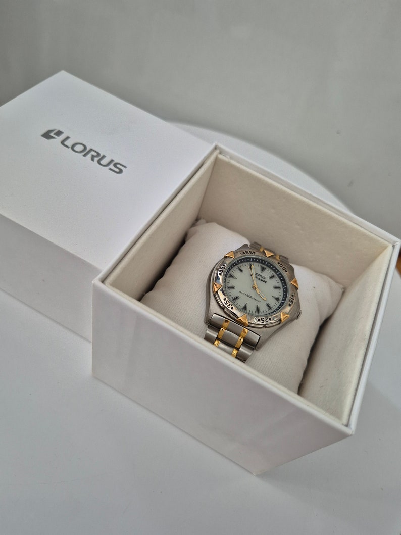 Rare Lorus by Seiko Watch Tri Lum Solar Power ,silver Gold Stainless ...