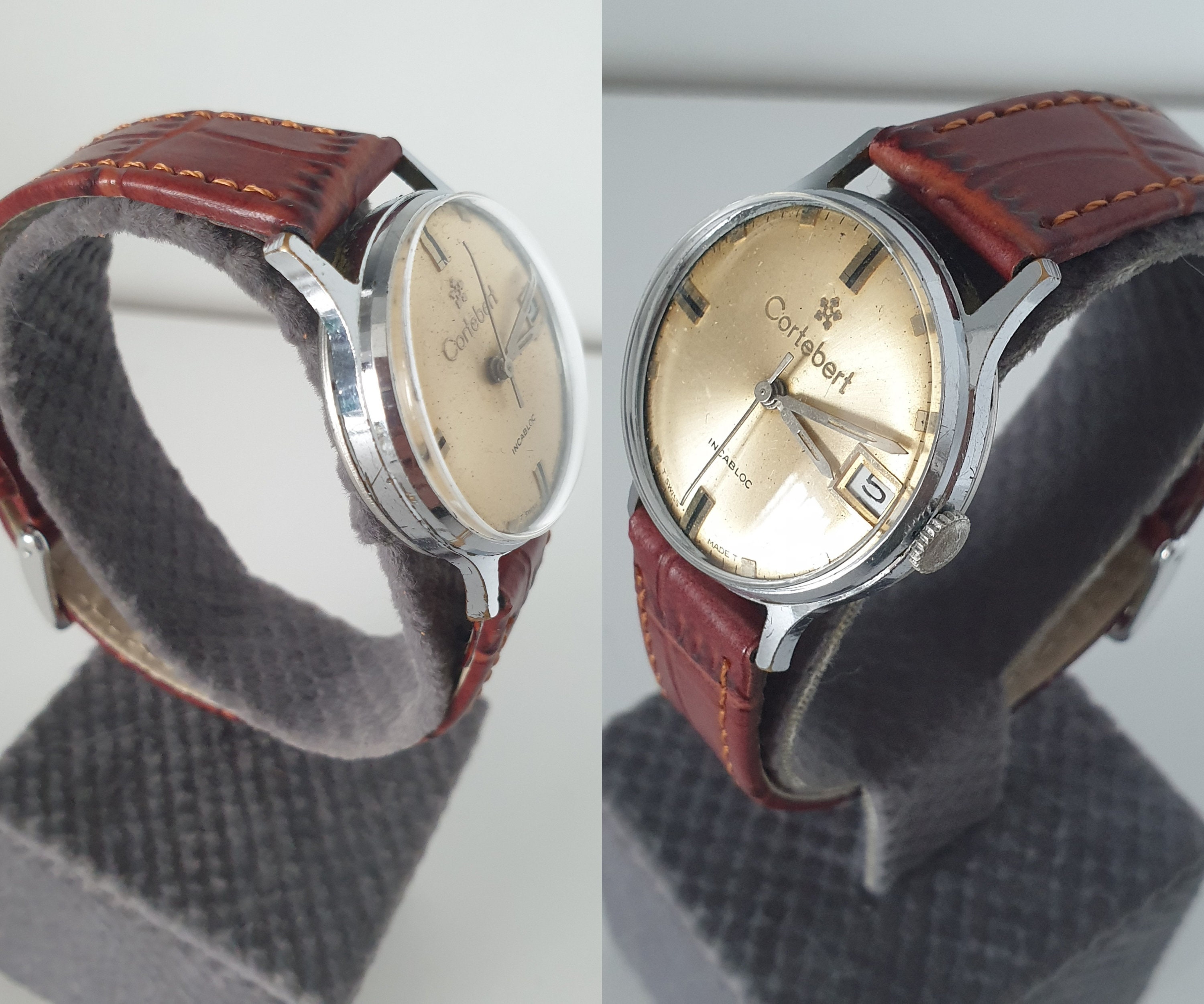 Cortebert Vintage Mechanical Hand Wind Men's Dress Wristwatch ...