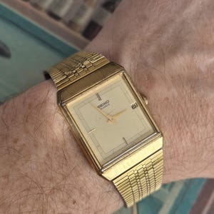 Vintage Seiko Tank Quartz Watch,gift for Mothers,gift for Fathers, Birthday Gift,minimalist ...