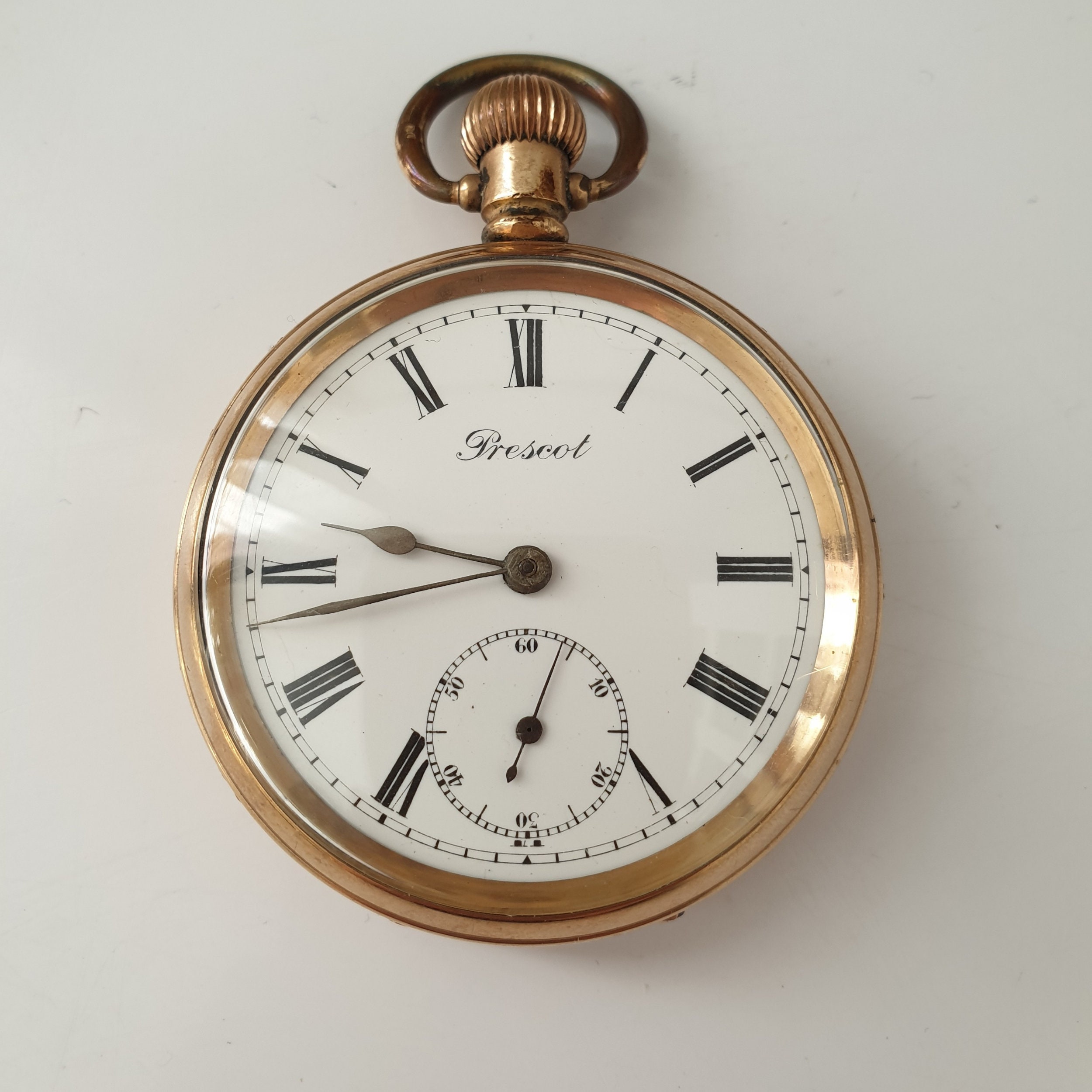 Antique Prescot Gold Plated Pocket Watch England Ca. 1900 - Etsy