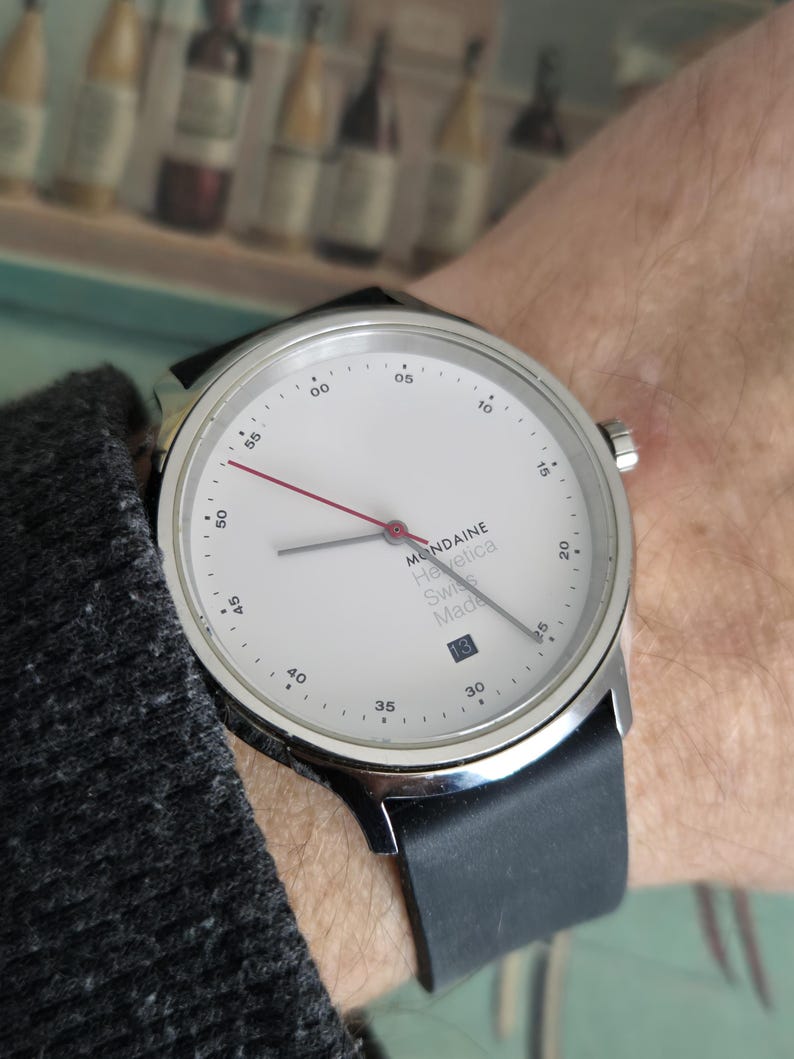 Mondaine Helvetica Quartz Watch, Swiss Made, 40mm, New Band - Etsy