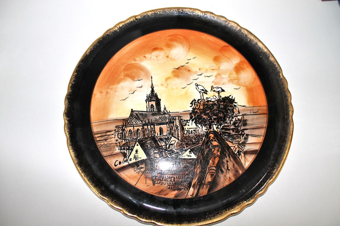 Vintage Hand Painted Porcelain Plate - Etsy