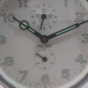 Vintage 1960' S Peter Mechanical Alarm Table Clock, Antique German ...