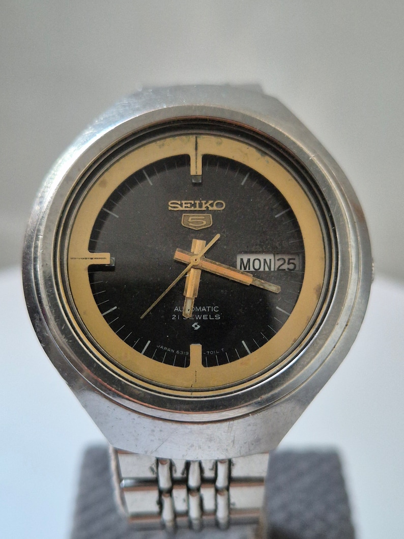 Vintage Seiko 5 Automatic Watch, Brown Dial Daydate, 1970s Japan Made ...