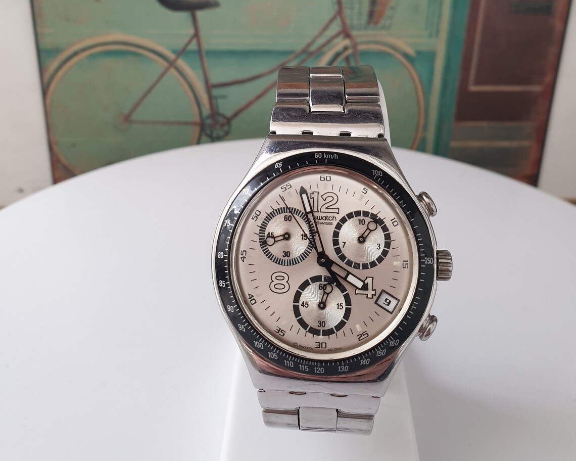 Swatch Irony Chronograph ' Get in the Game' YCS450 Watch Vintage 2003 - Etsy
