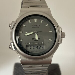 Rare Vintage Seiko Dual Time Analog/digital - Chronograph - Alarm - H601-7030 - Men - 1990-1999 ...