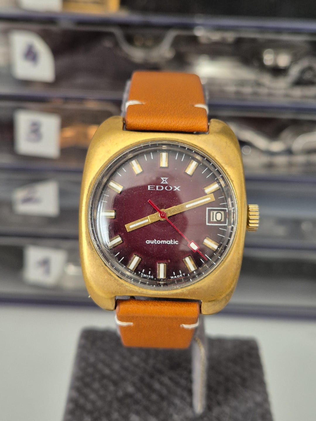 Vintage Rare EDOX AUTOMATIC Watch - Beautiful Condition 1970's,gold ...