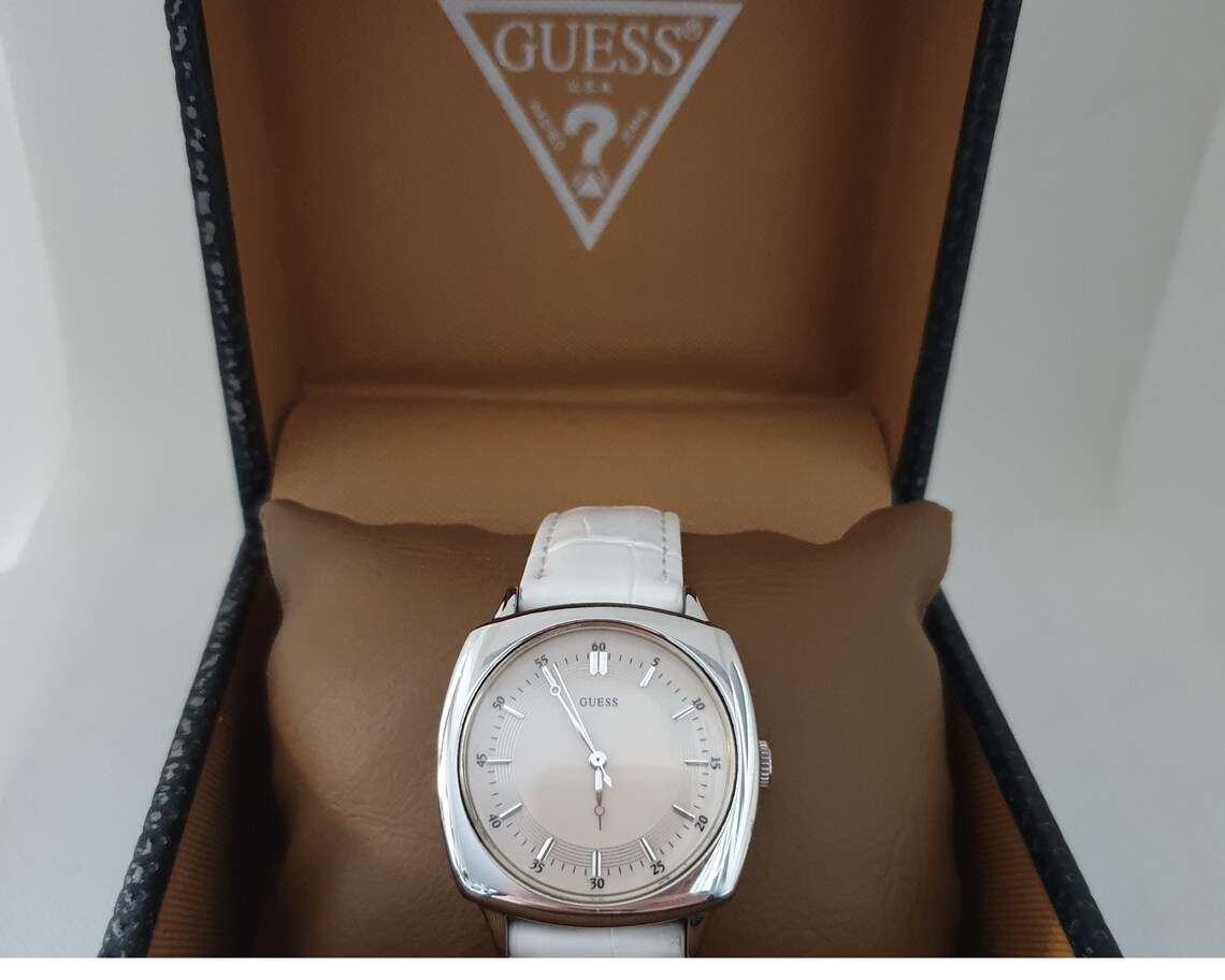 Vintage Guess Japan Quartz Stainless Unisex Watch White Dial - Etsy