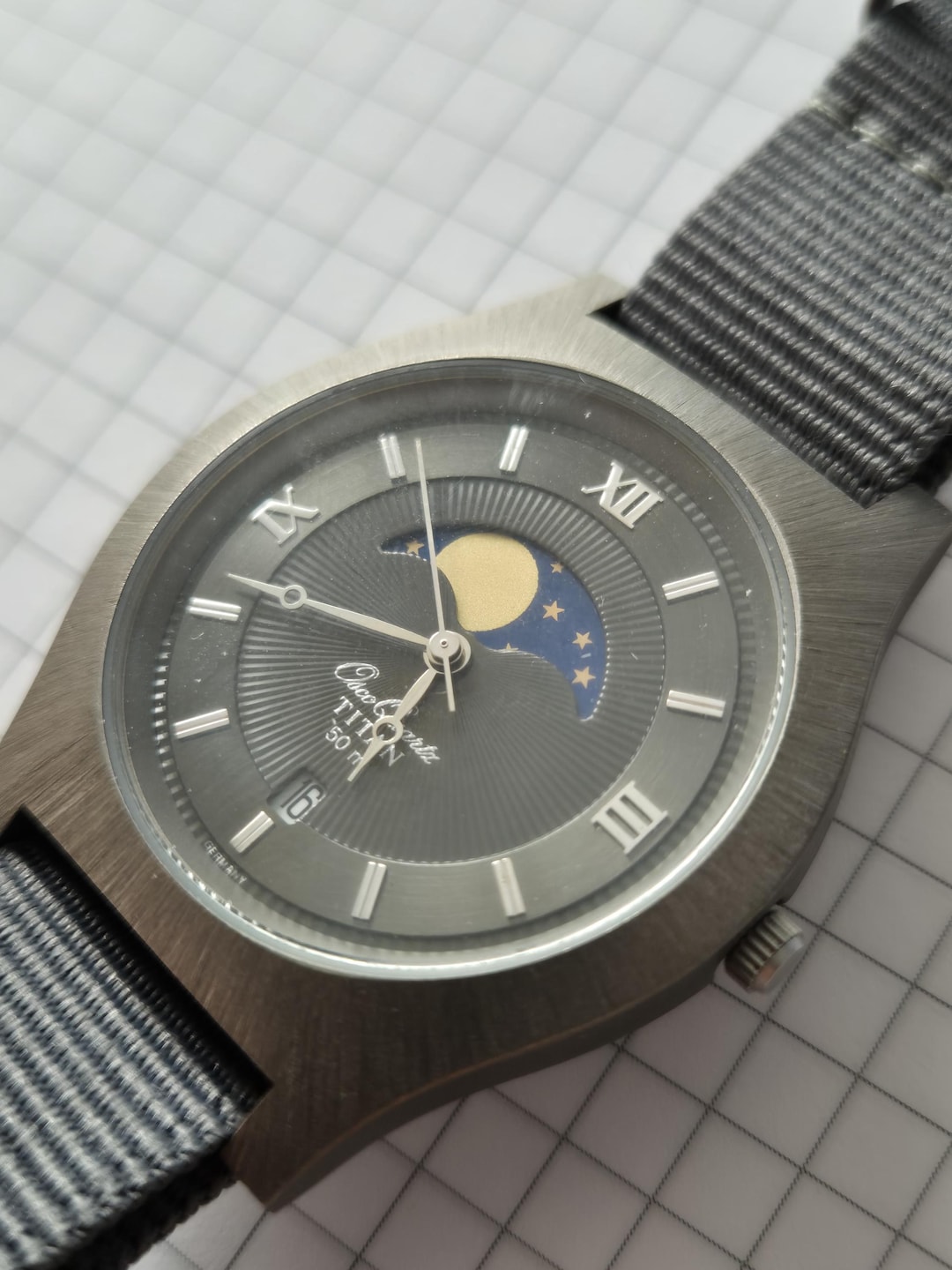 Vintage Osco Titan Moonphase Quartz Watch, German Minimalist Dress ...