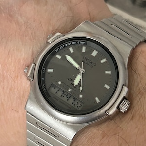 Rare Vintage Seiko Dual Time Analog/digital - Chronograph - Alarm - H601-7030 - Men - 1990-1999 ...