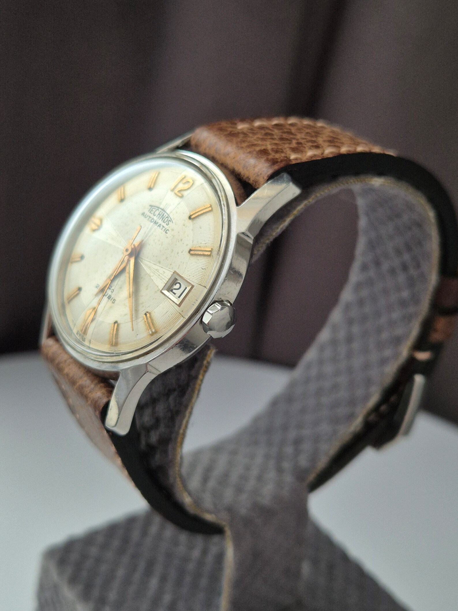 Stunning Technos Automatic Watch Calatrava Cal. AS 1701 Men 1960s ...
