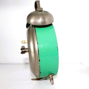 Vintage 1950's Serkisof Mechanical Alarm Table Clock, Antique Desk ...