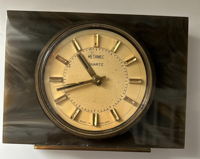 Metamec Rare Vintage Bakalite Table Clock, Battery Mantel Clock ...