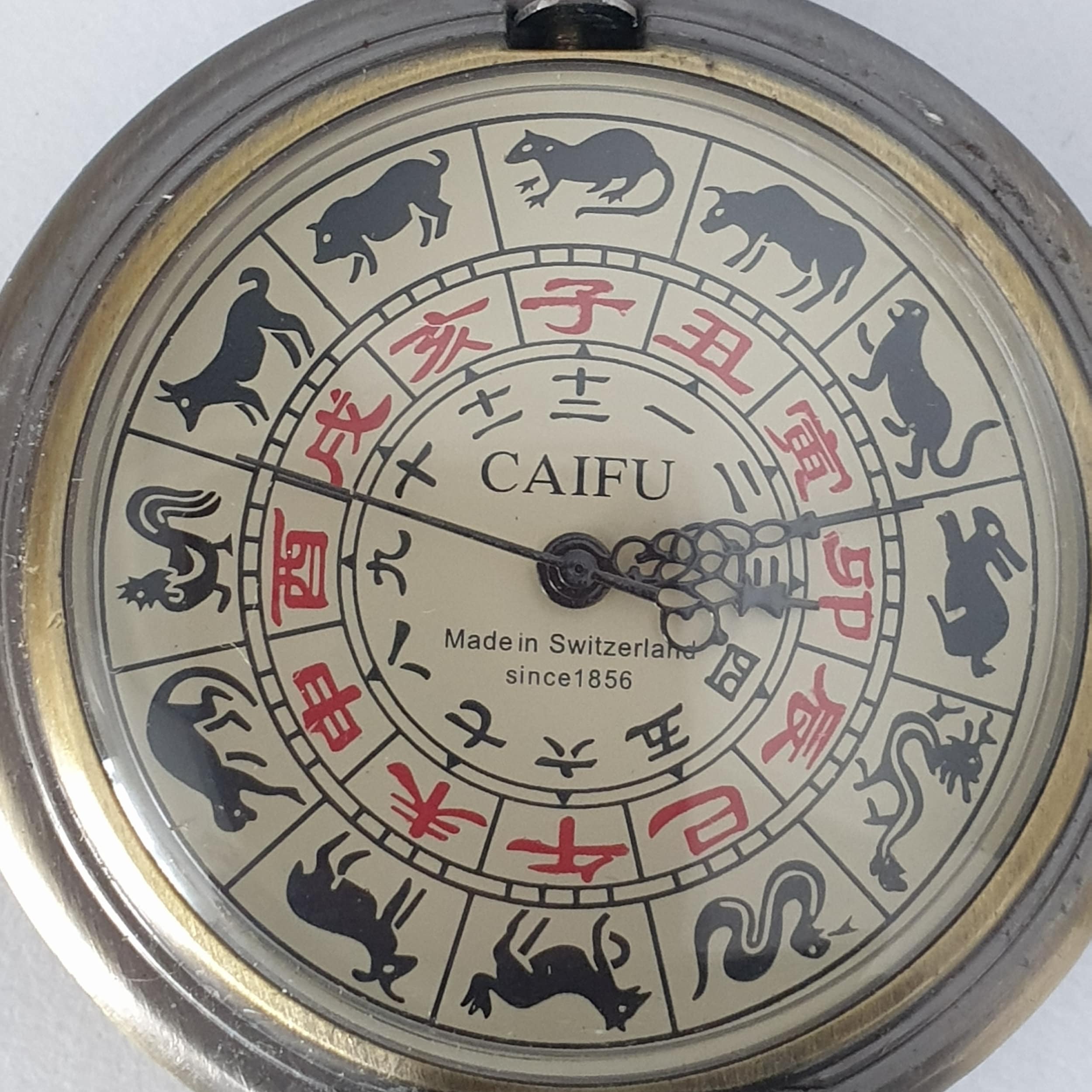 CAIFU Vintage Skeleton Pocket Watch hand Wind Unusal Zodiac - Etsy
