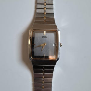 Vintage Seiko Tank Quartz Watch,gift for Mothers,gift for Fathers, Birthday Gift,minimalist ...