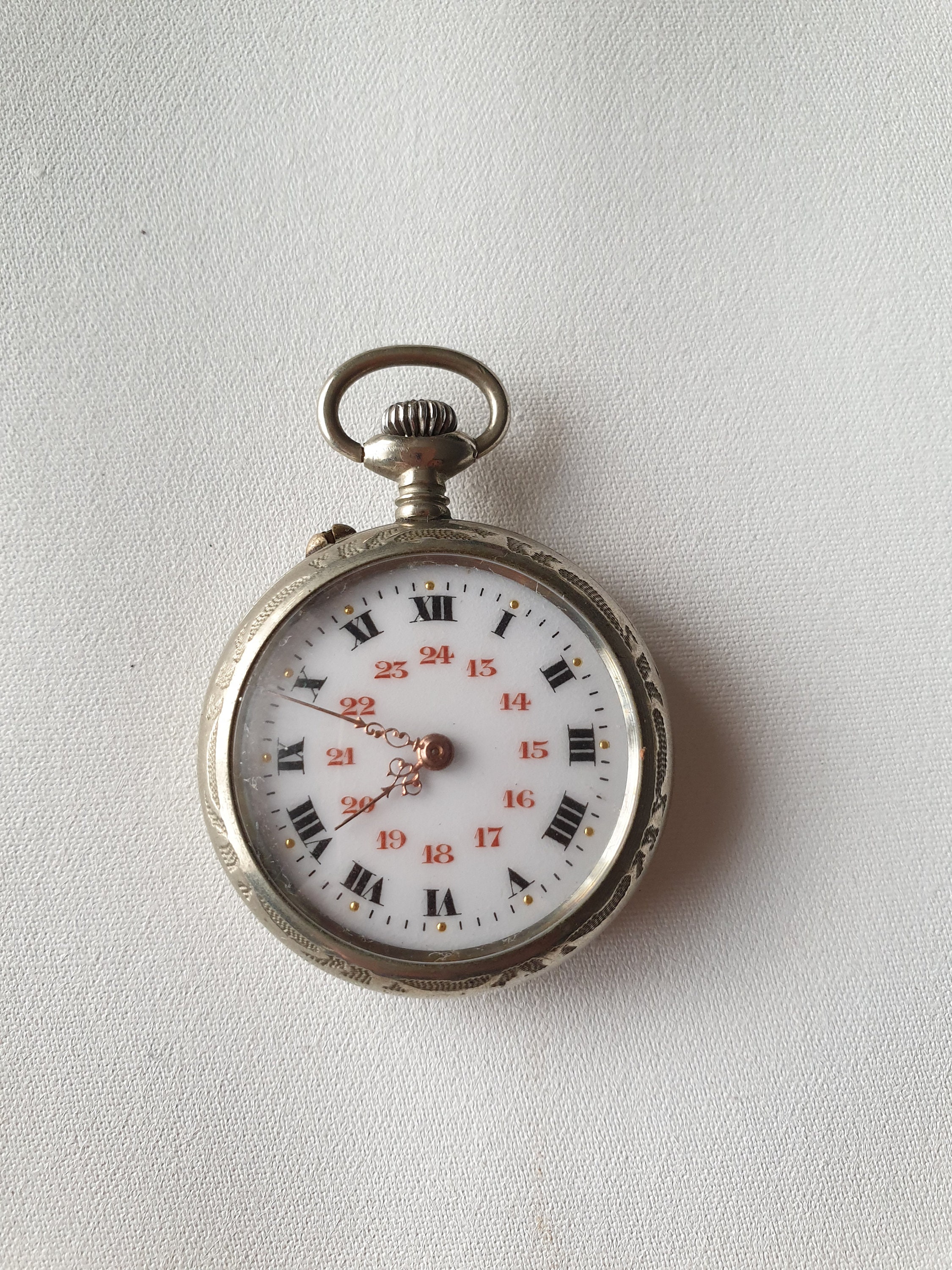 Antique Depose Argentan Pocket Watch, Open Face, Manual Wind - Etsy