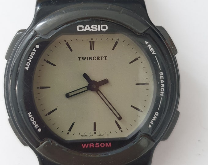 Rare Casio ABX-53 Twincept Wrist Watch Module 1326 Vintage World Time ...