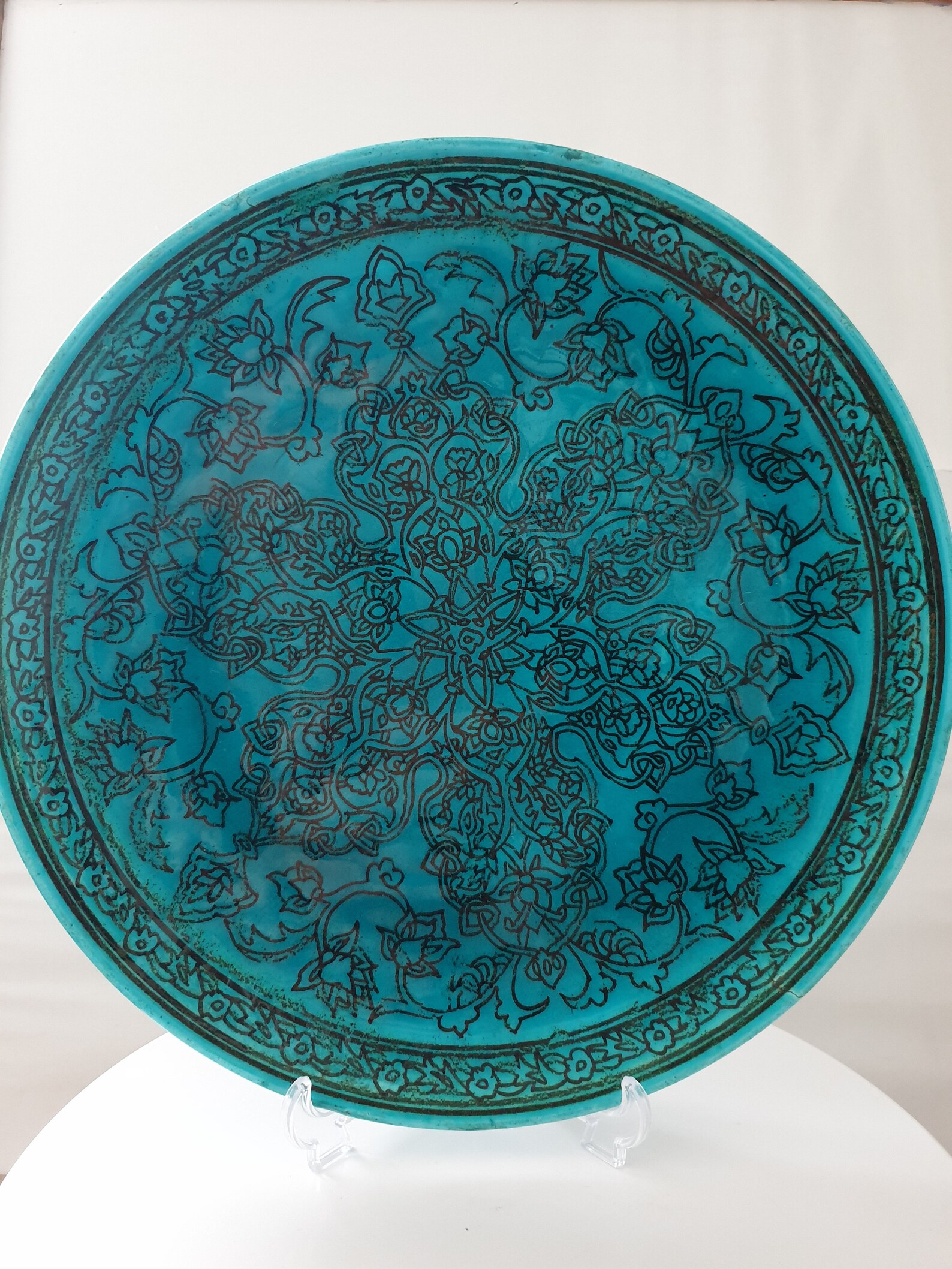 Vintage Handmade Turkish Ceramic Plate,antique Handcrafted Decorative ...