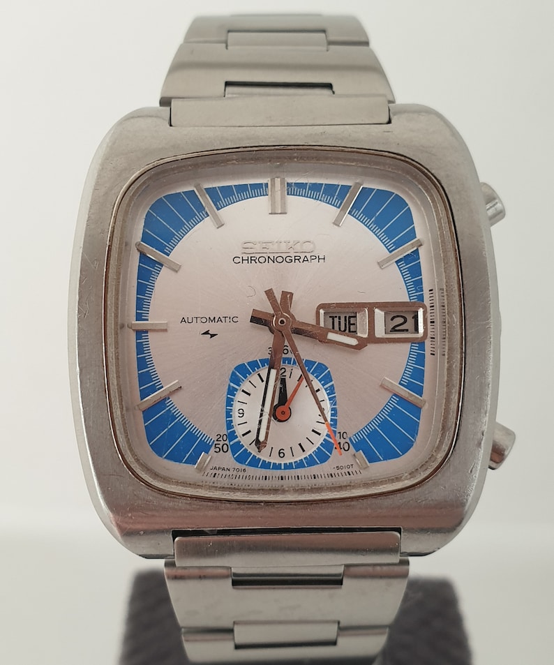 Ultra Rare Seiko Monaco Automatic Chronograph Men's Watch 7016-5011 ...