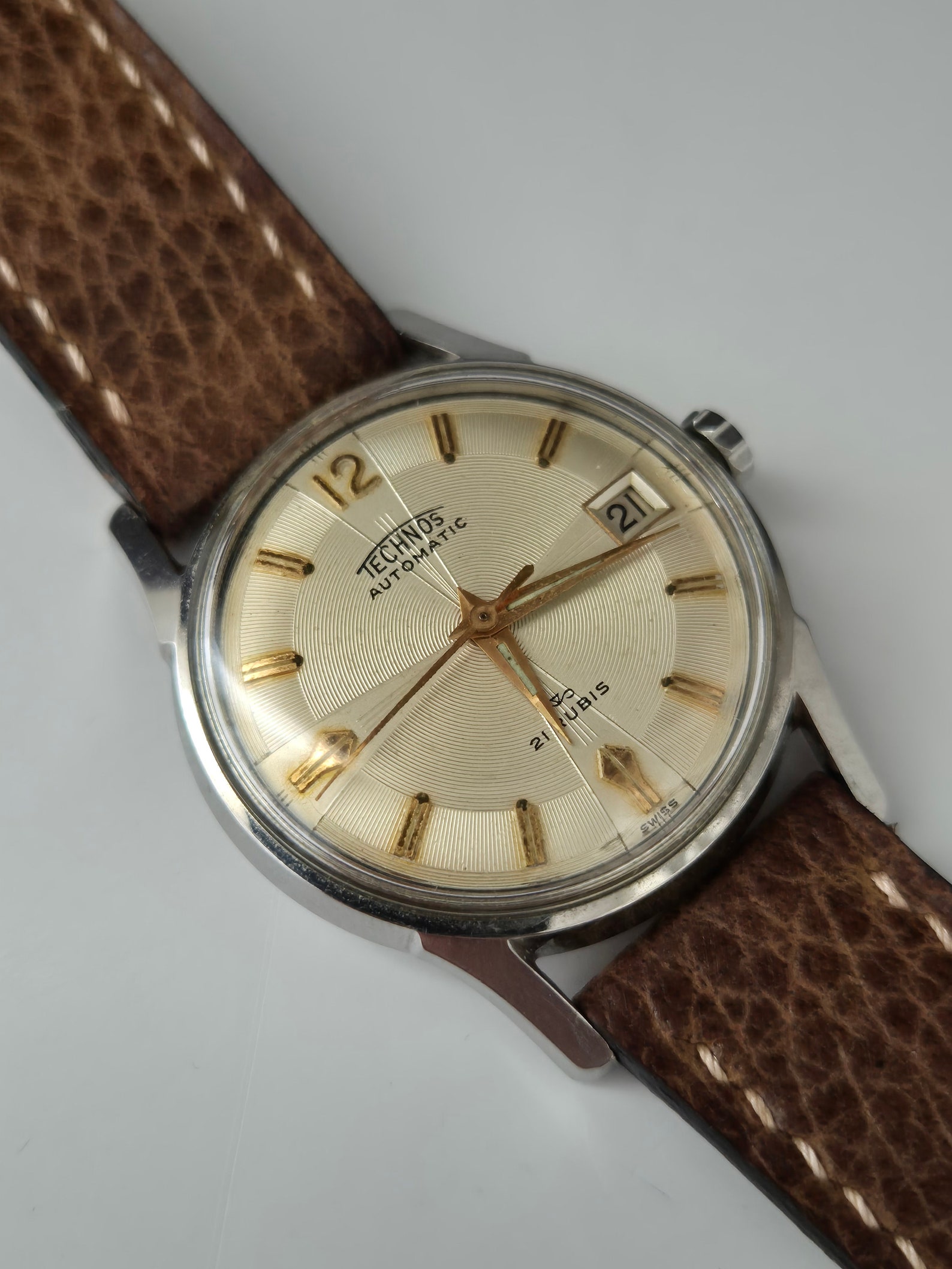 Stunning Technos Automatic Watch Calatrava Cal. AS 1701 Men 1960s ...