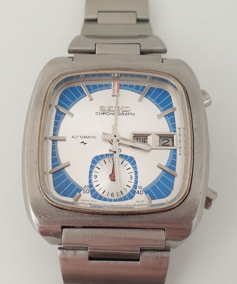 Ultra Rare Seiko Monaco Automatic Chronograph Men's Watch 7016-5011 ...