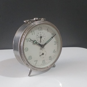 Vintage 1960' S Peter Mechanical Alarm Table Clock, Antique German ...