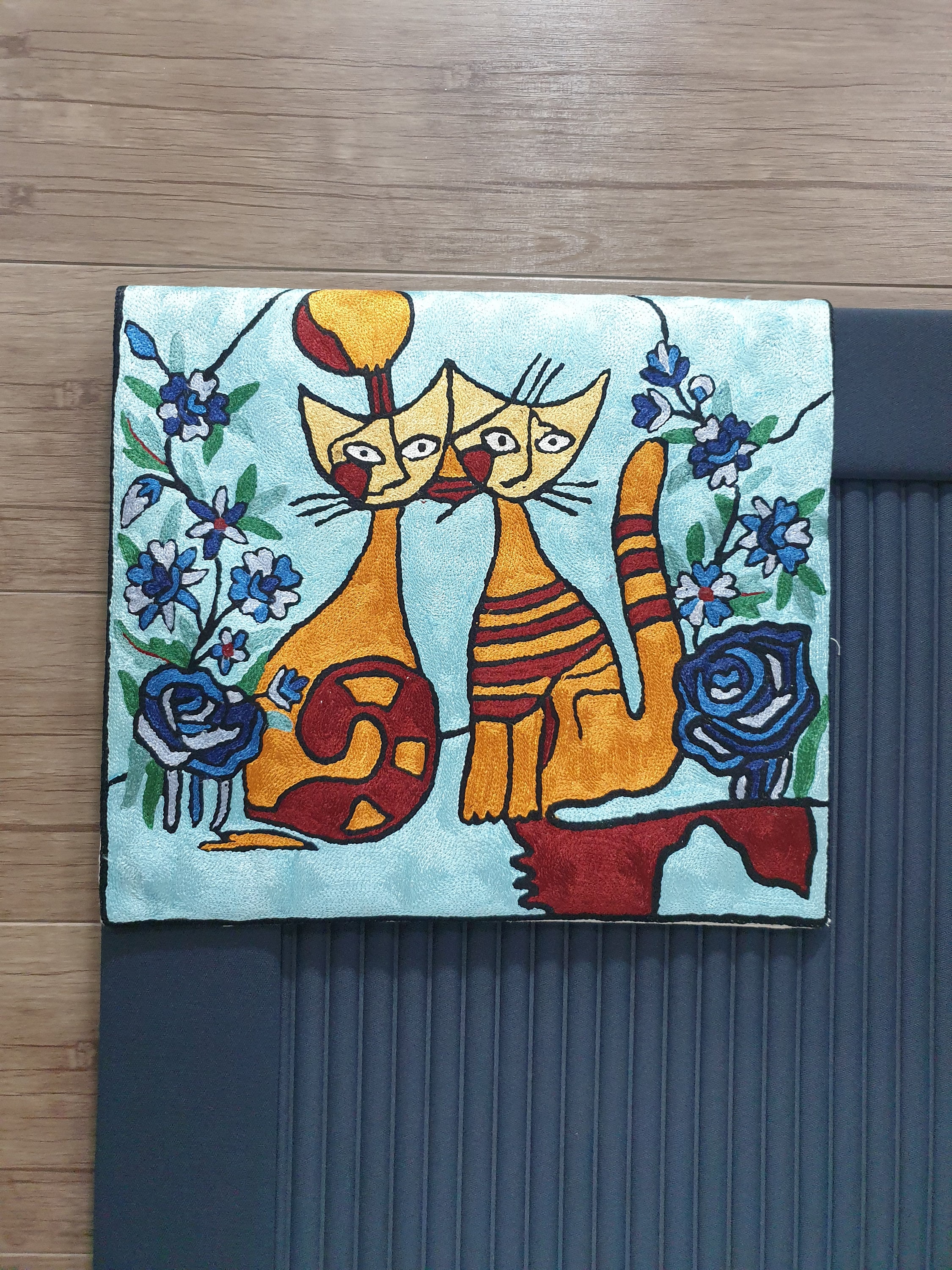 Suzani Handmade Embroidered Cat Pillow Cushion Pillow Covers - Etsy