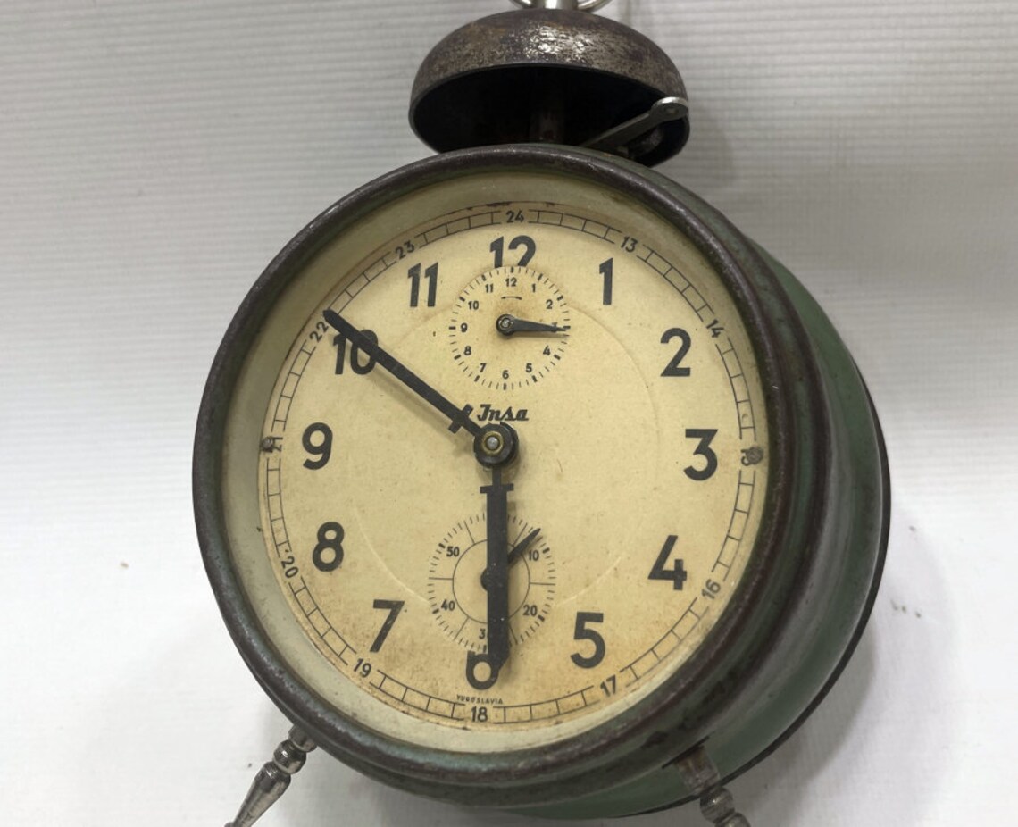 Vintage 1940s Insa Mechanical Alarm Clock, Yugoslavian Desk Clock - Etsy