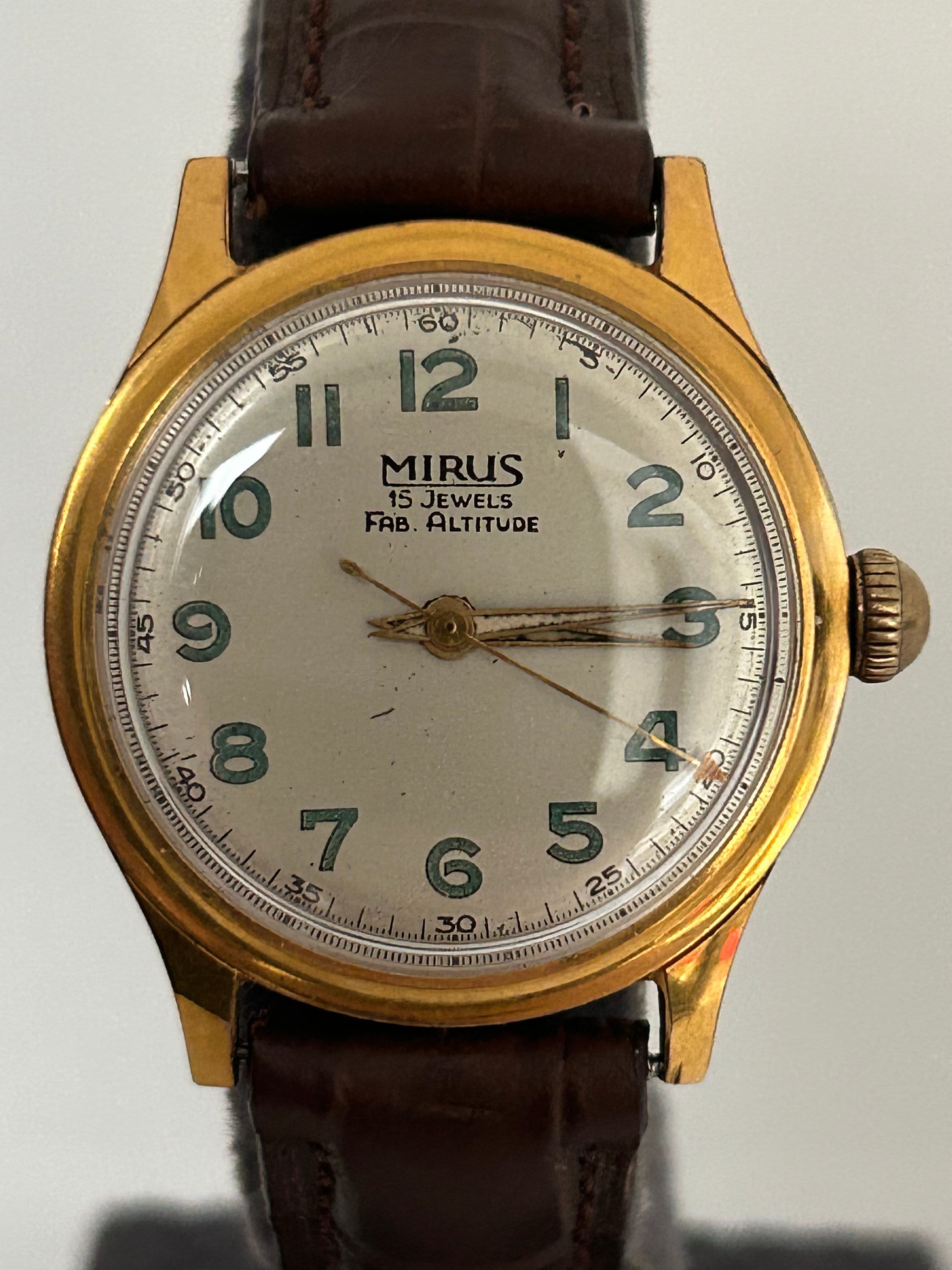 Great Mirus 15 Jewels Fab. Altitude Hand Winding Vintage 1960's ...