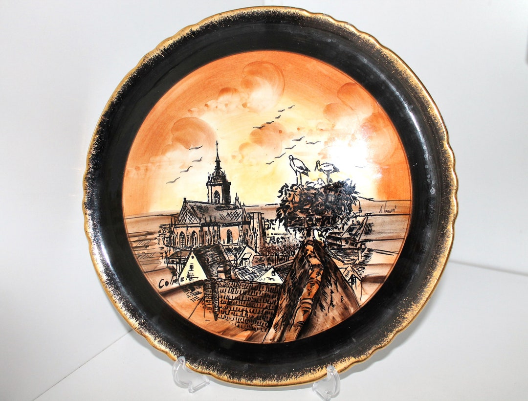 Vintage Hand Painted Porcelain Plate - Etsy