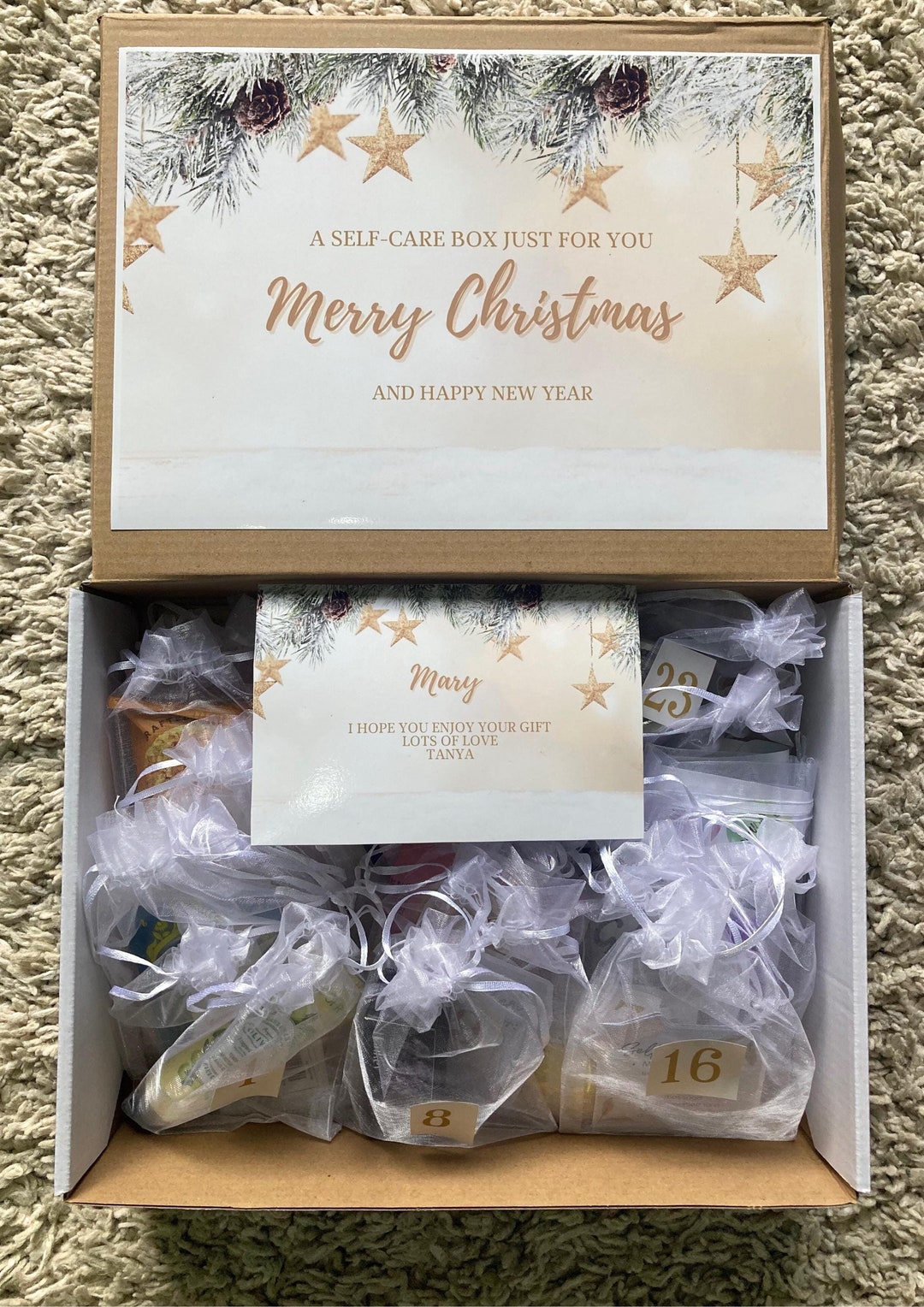 Christmas Hug in a Box, 21 Day Self Care Box, Advent, Get Well Soon ...