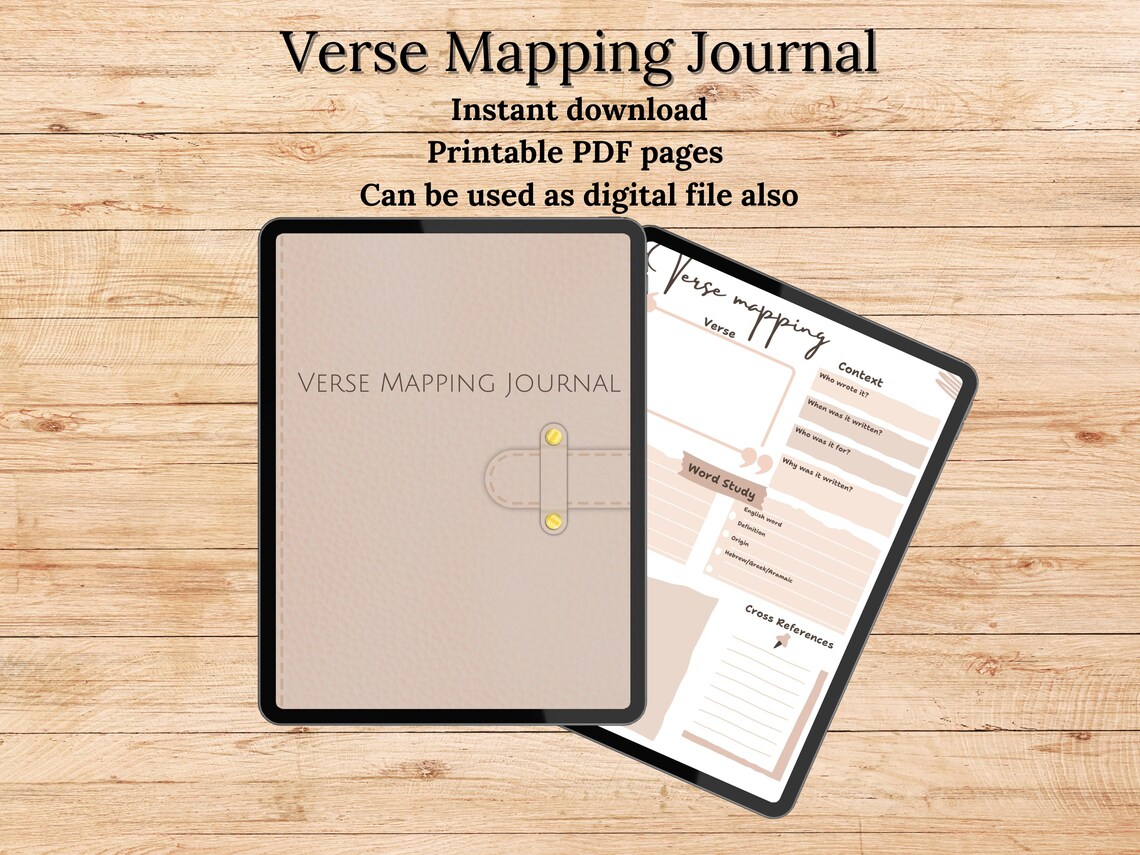 Verse Mapping Journal, Bible Character Study, Printable Bible Verse ...