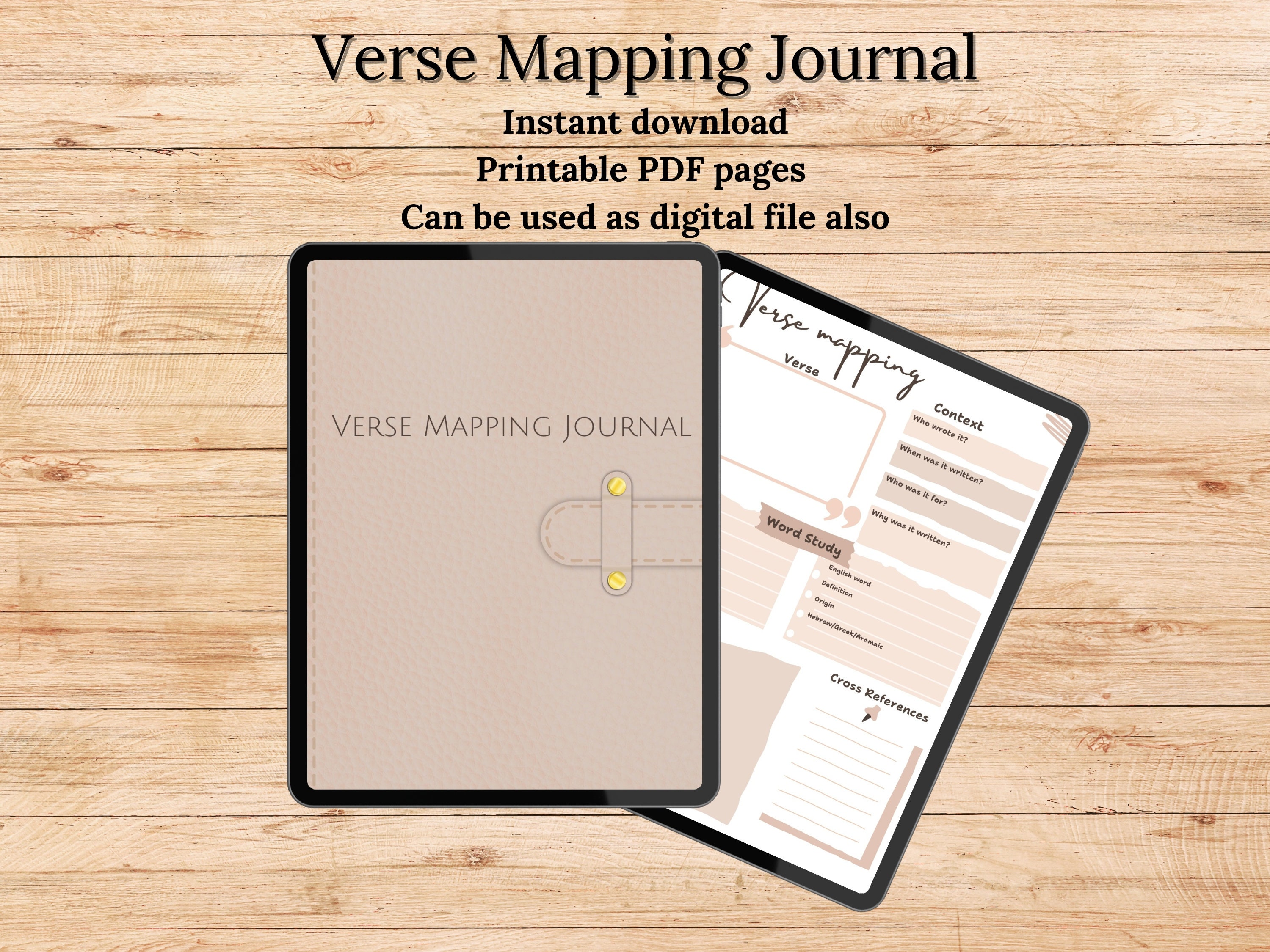 Verse Mapping Journal: Bible Character Study (digital) - Etsy