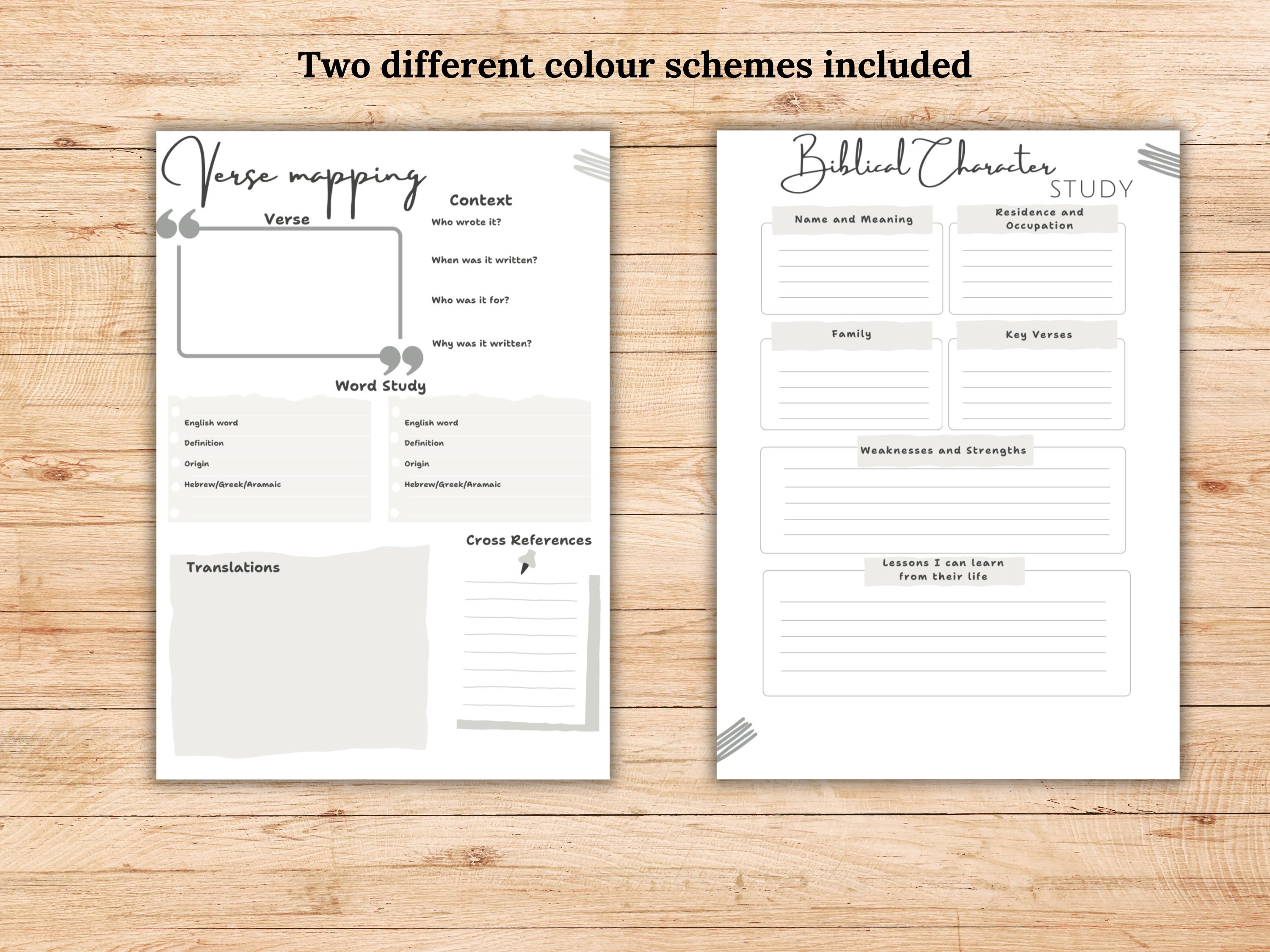 Verse Mapping Journal: Bible Character Study (digital) - Etsy