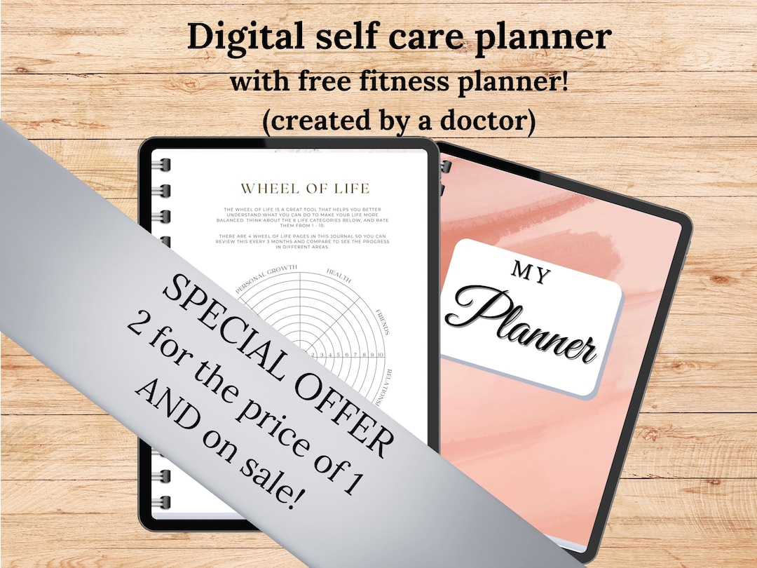Digital Self Care Planner, Free Health Fitness Journal, Mental ...