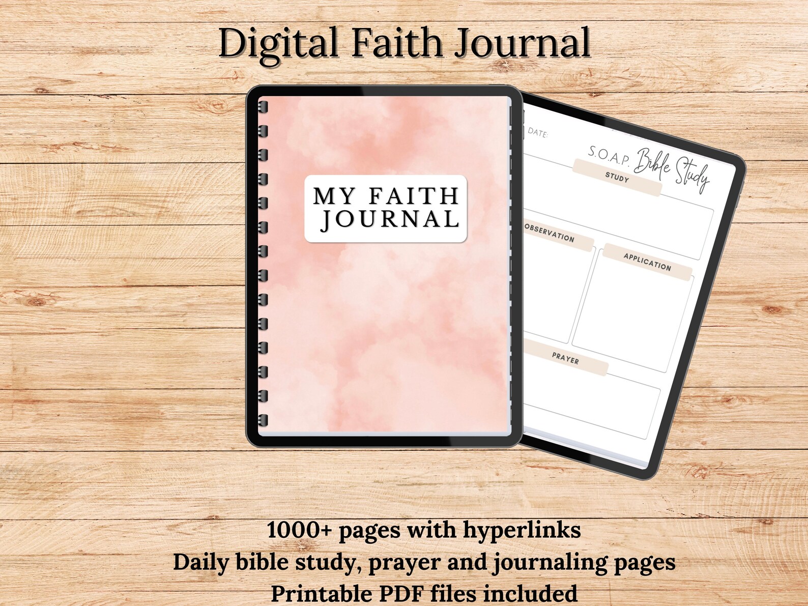 Digital Faith Journal, Faith Planner, Prayer Journal, Bible Study SOAP ...