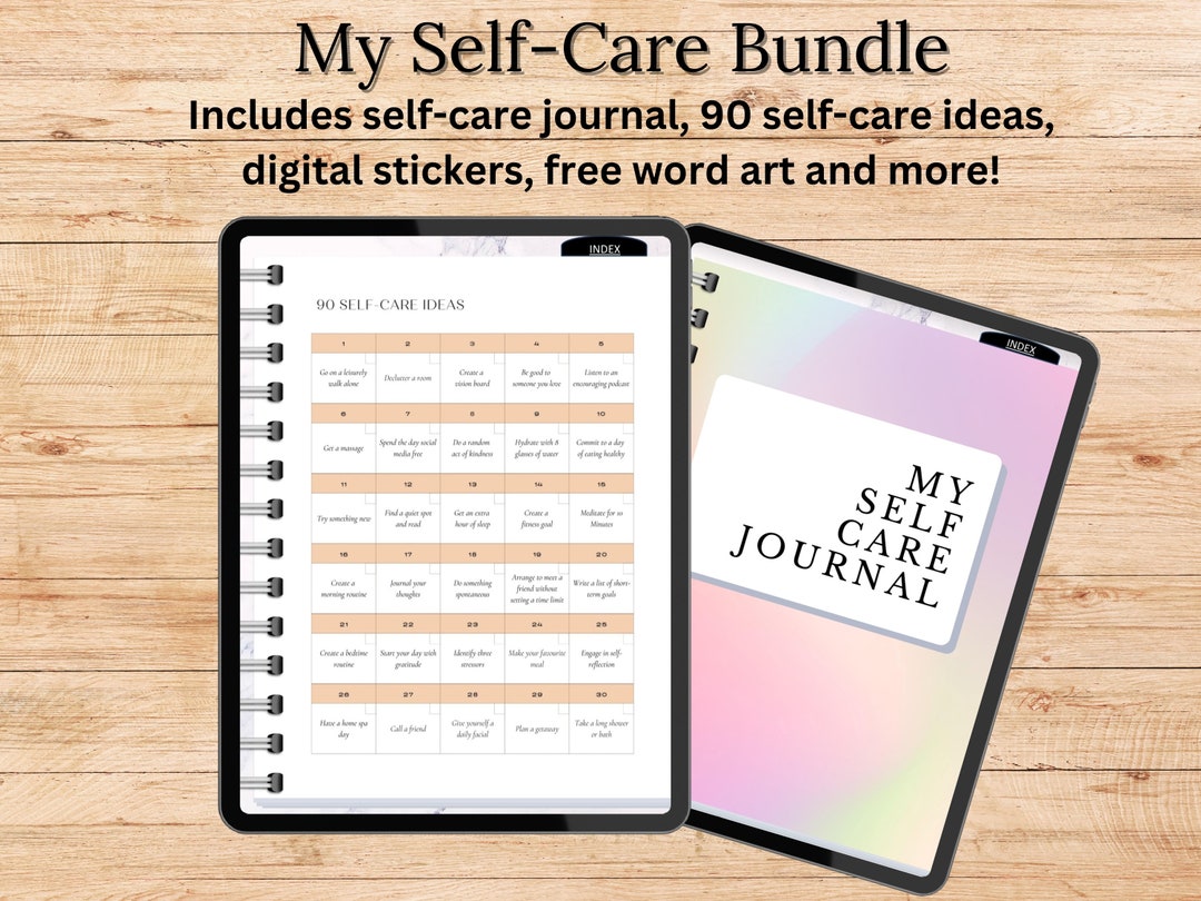 Self Care Bundle, Digital 90 Day Self Care Challenge, Wellbeing Journal ...