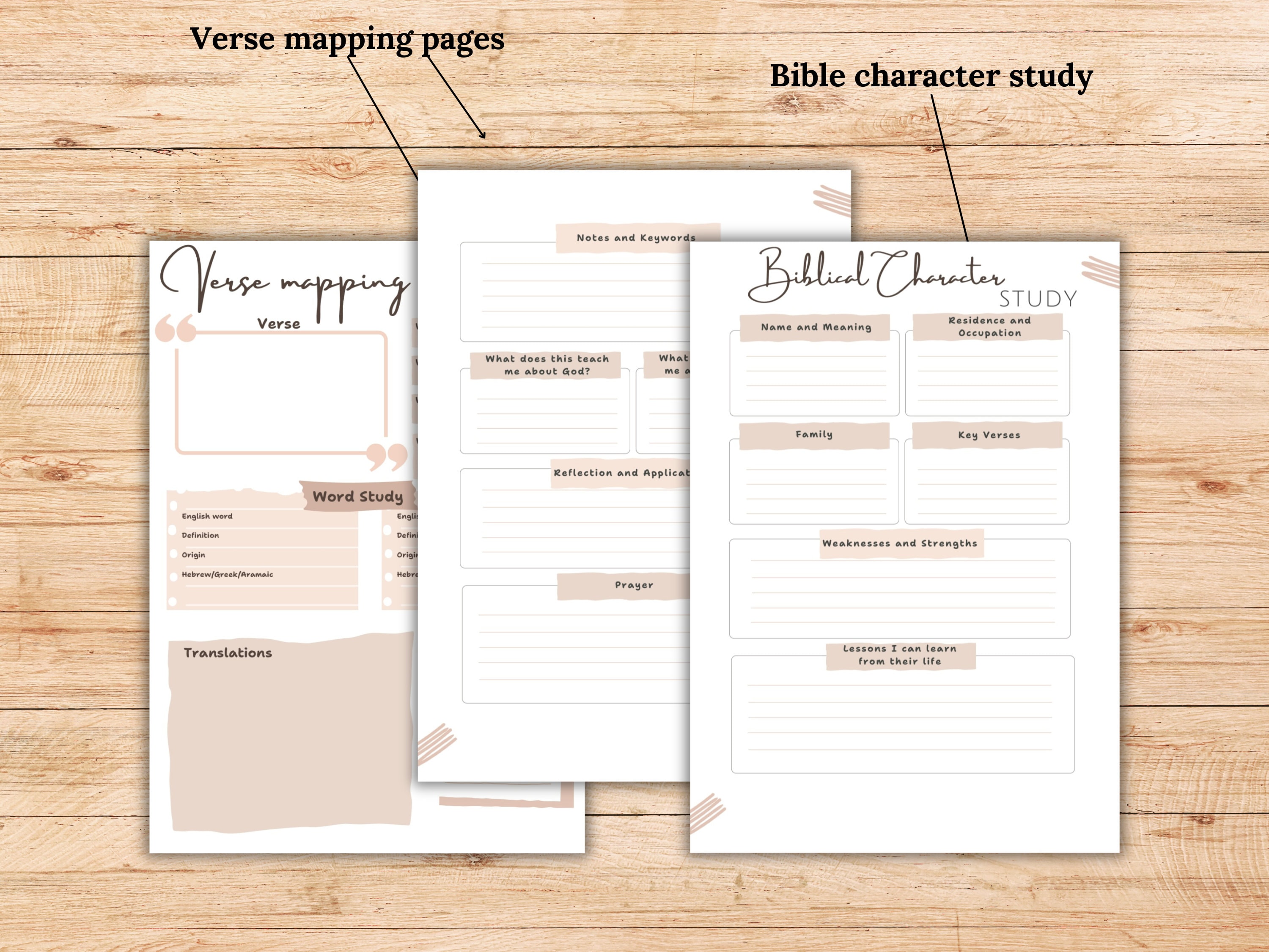 Bible Study Bundle, Verse Mapping Journal, Bible Study SOAP, Acts ...