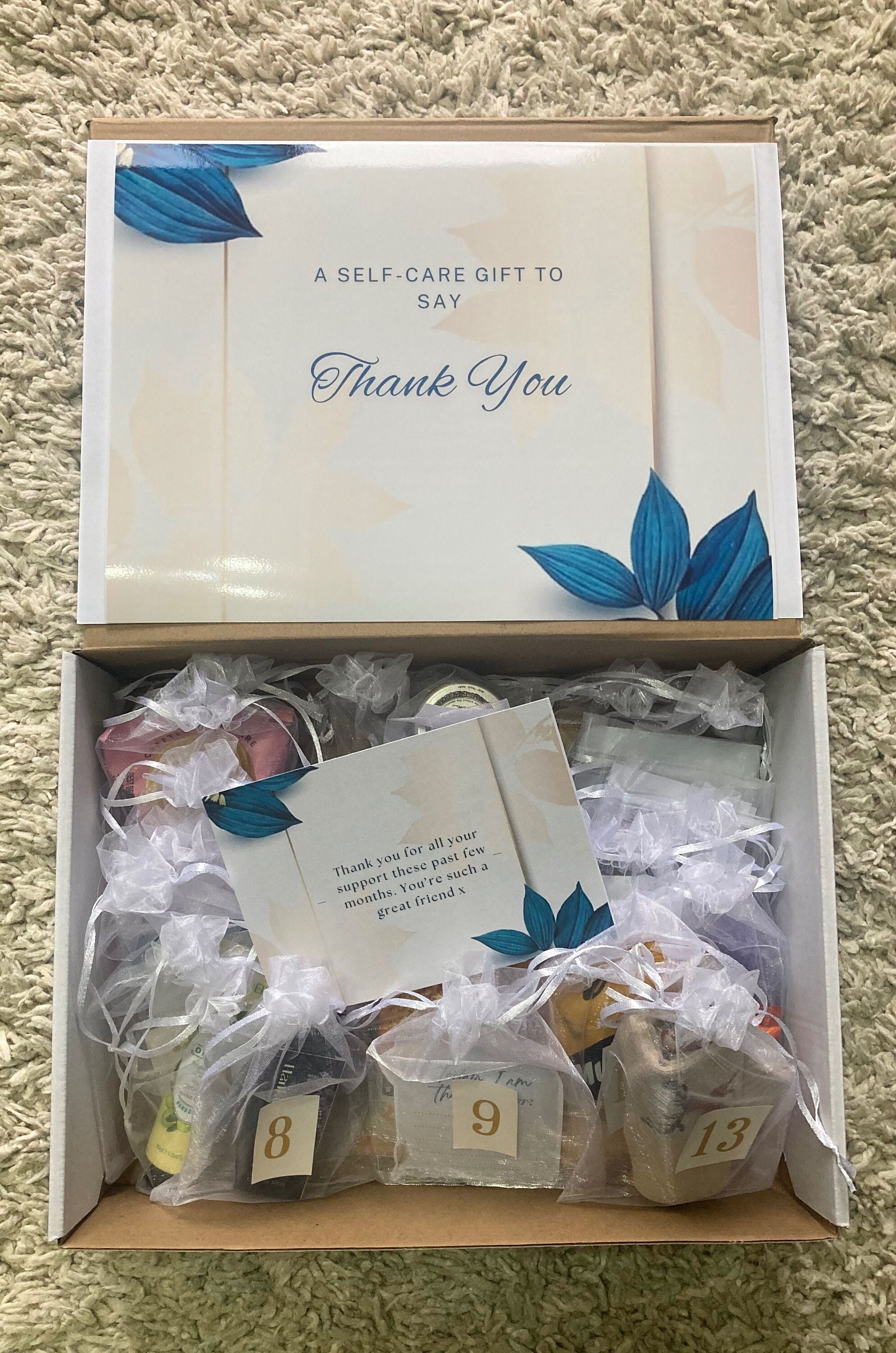 14 Day Hug in a Box, 21 Day Self Care Box, Get Well Soon, Word Art ...