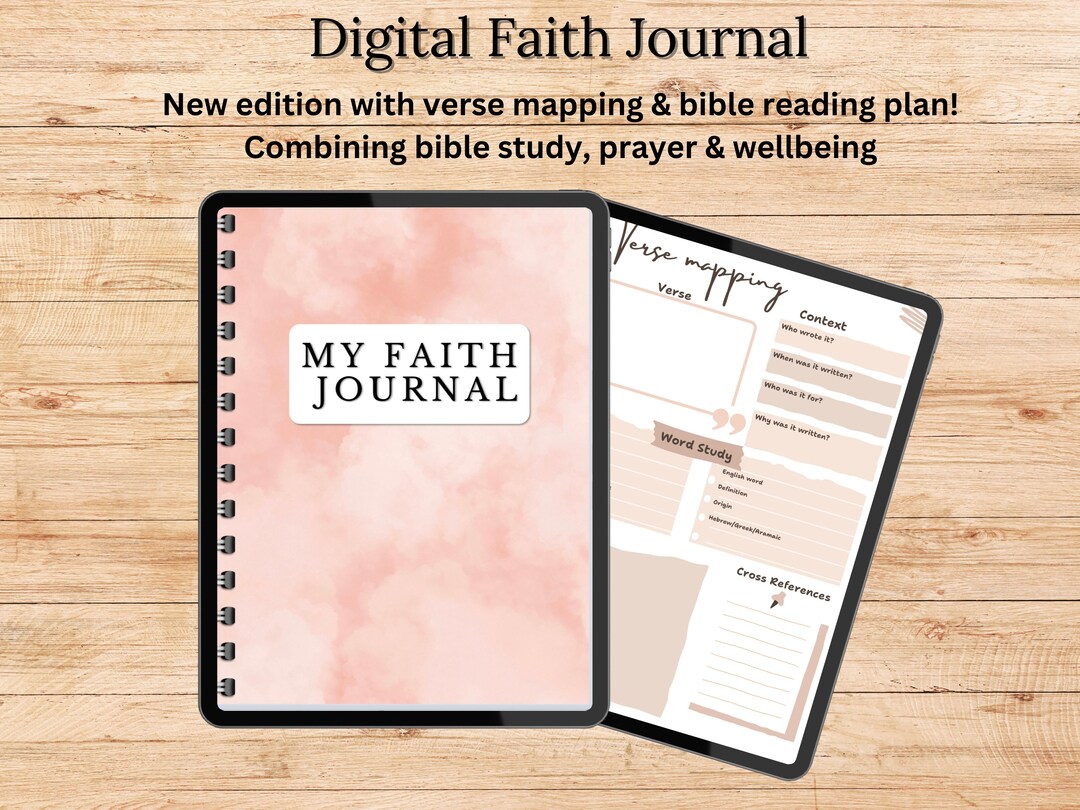 Digital Faith Journal: Verse Mapping, Prayer, Bible Study (PDF) - Etsy