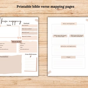 Verse Mapping Journal: Bible Character Study (digital) - Etsy