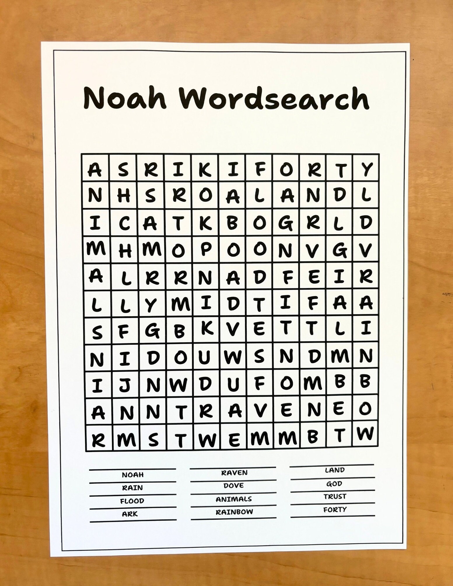 Bible Worksheets for Kids, Bible Activities for Kids, Christian ...