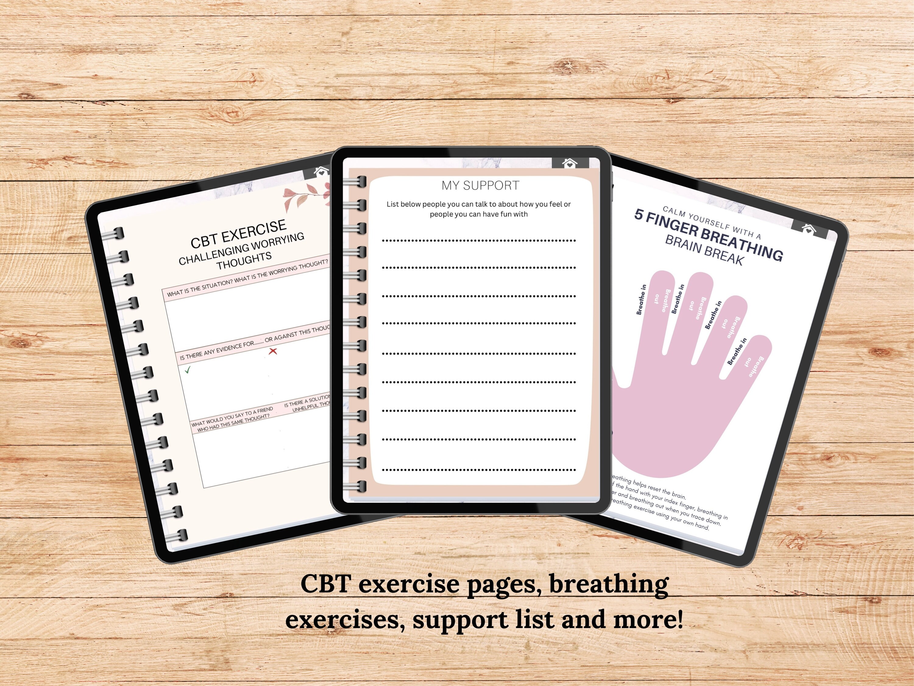 Digital Anxiety Journal, Anxiety Bundle, Stress Worry Tracker, Mental ...