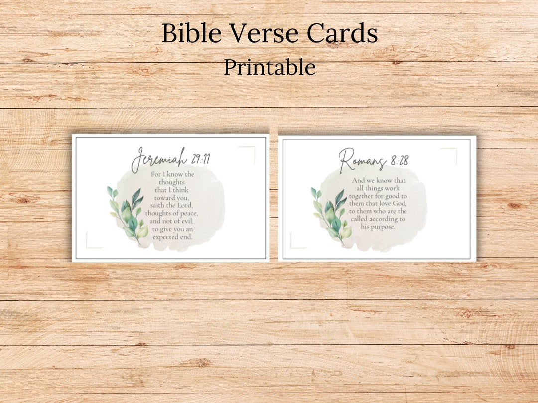 Kjv Bible Verse Cards, 64 Encouraging Verses, Printable Scripture Cards ...