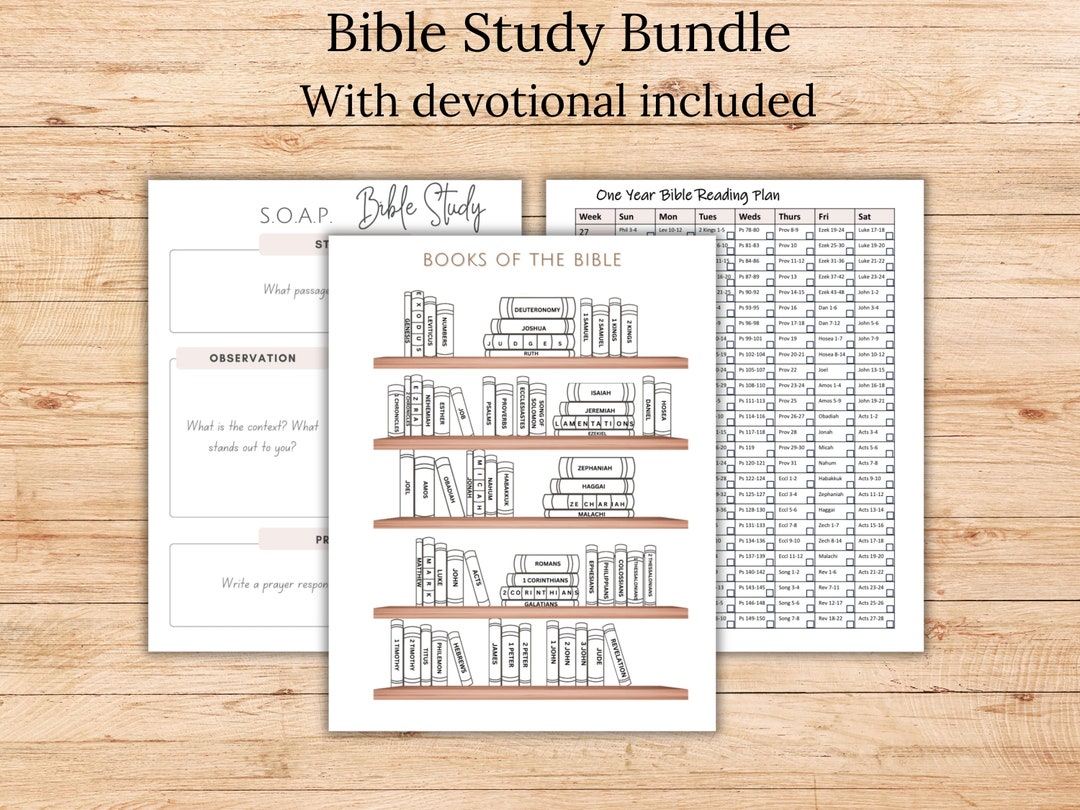 Bible Study Bundle, Daily Devotional, Verse Mapping Journal, Bible ...